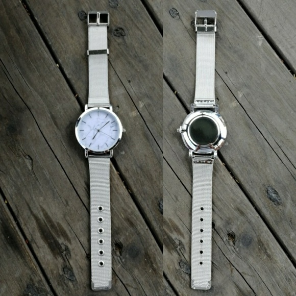 Accessories | New Silver Marble Face Watch | Poshmark